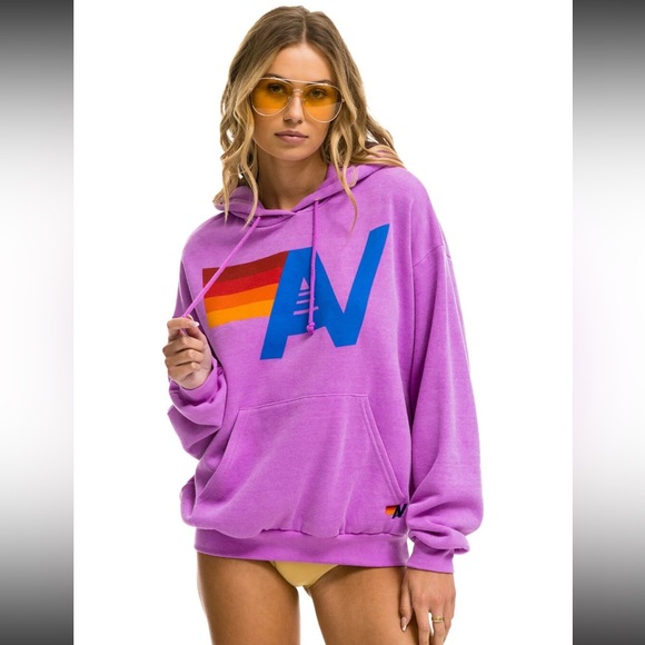 Aviator Nation | Tops | Aviator Nation Logo Pullover Relaxed Hoodie ...